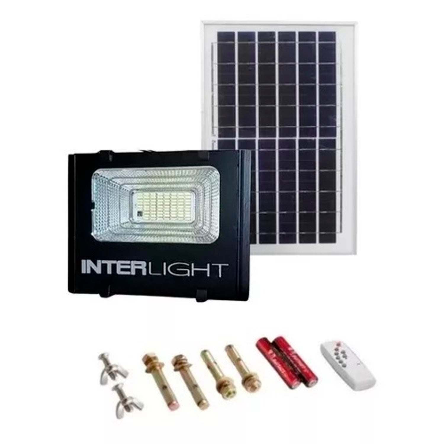 Proyector LED SOLAR 25W + Panel Interlight